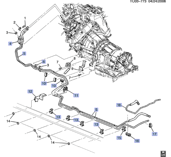 HOSE ASSEMBLY, FUEL FEED & RETURN FRONT 6.6D CHEVROLET / GMC 2007-2010 ...